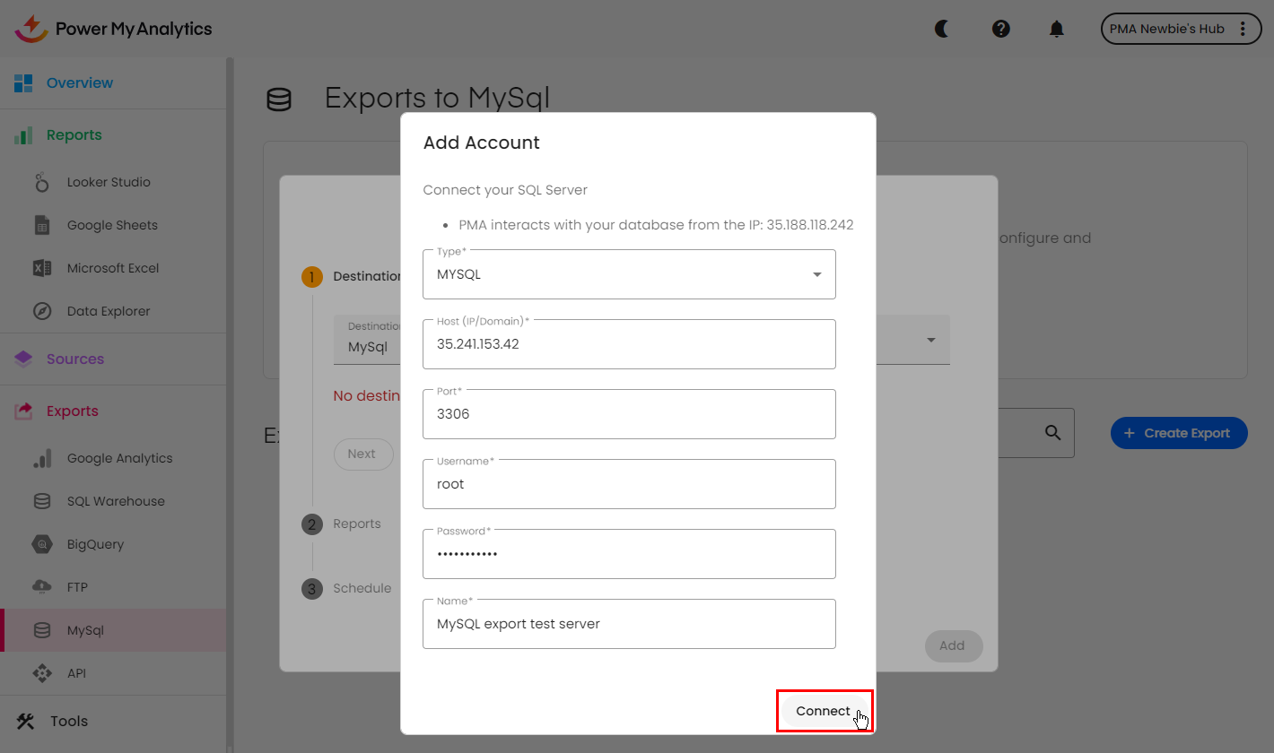 How to Export to MySQL