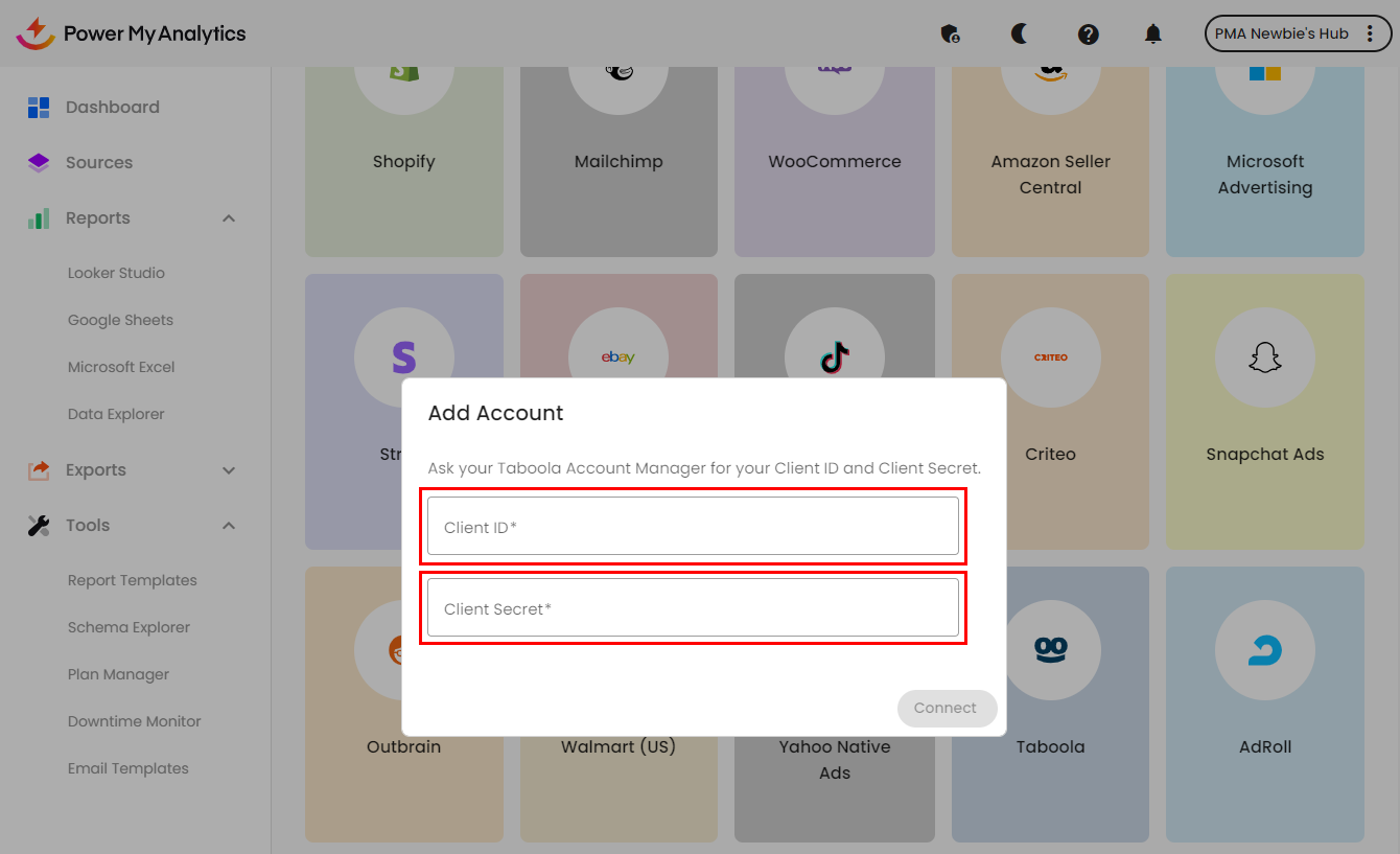 Taboola Data Connector User Guide