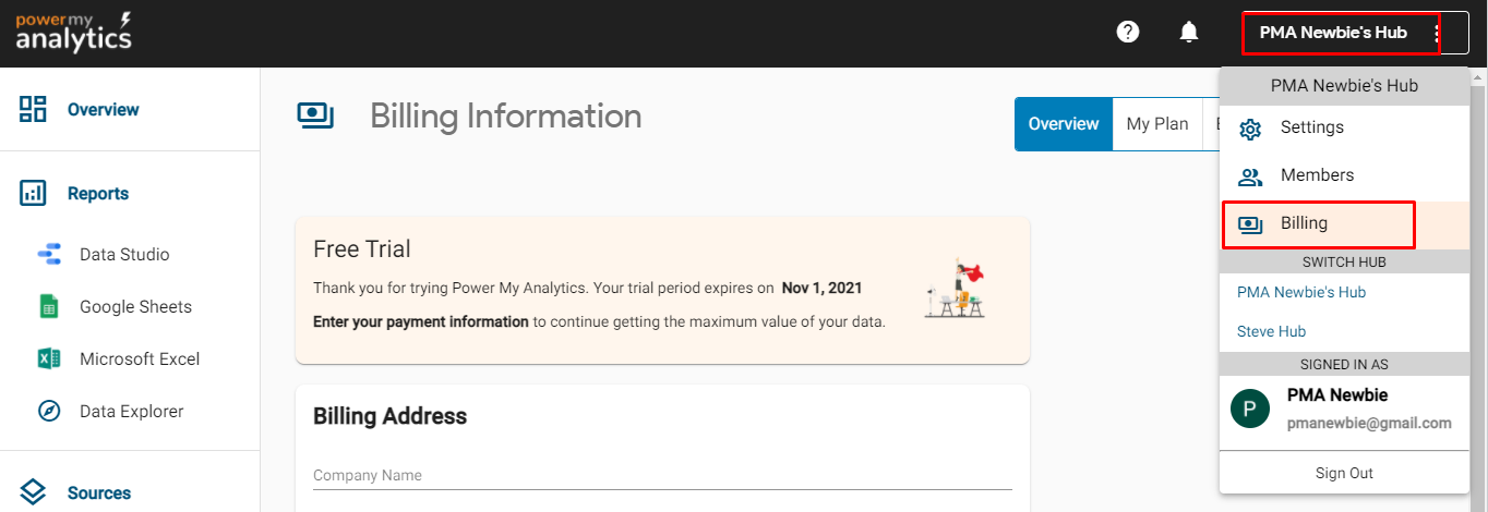 Update Billing Information in Your Invoices