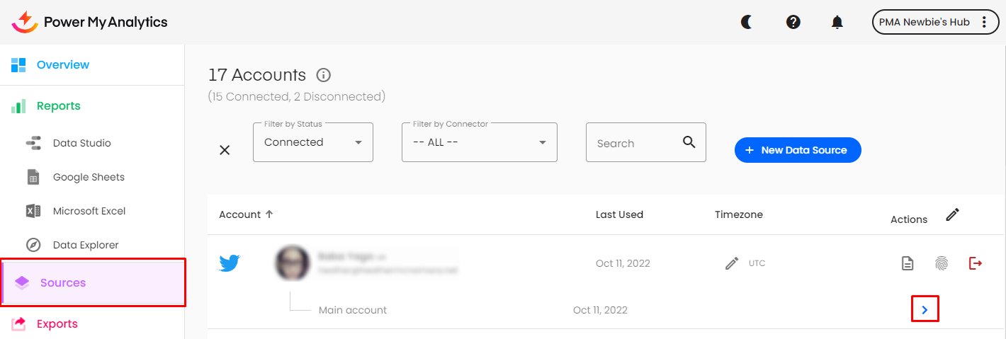 Disconnect and Reconnect a Source from Your Hub