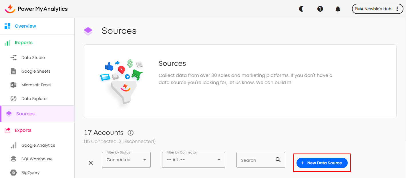 Disconnect and Reconnect a Source from Your Hub