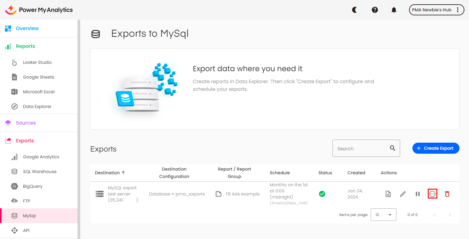How to Export to MySQL